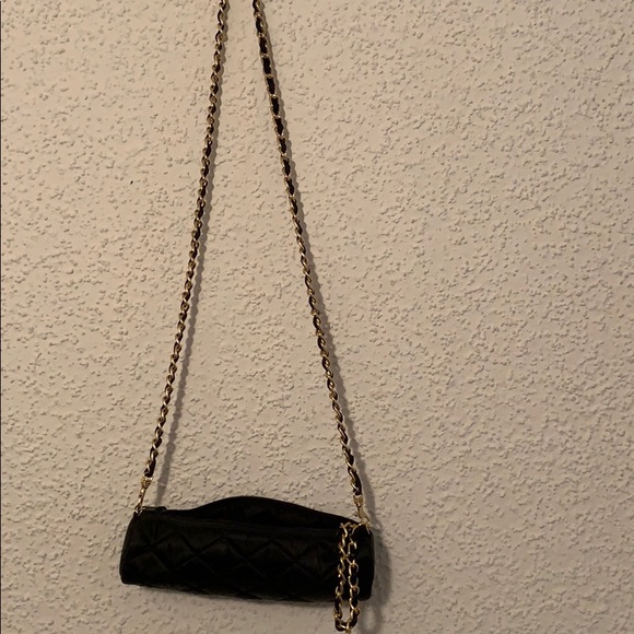 Bags | Opera Sachet Black With Gold Black Chain | Poshmark